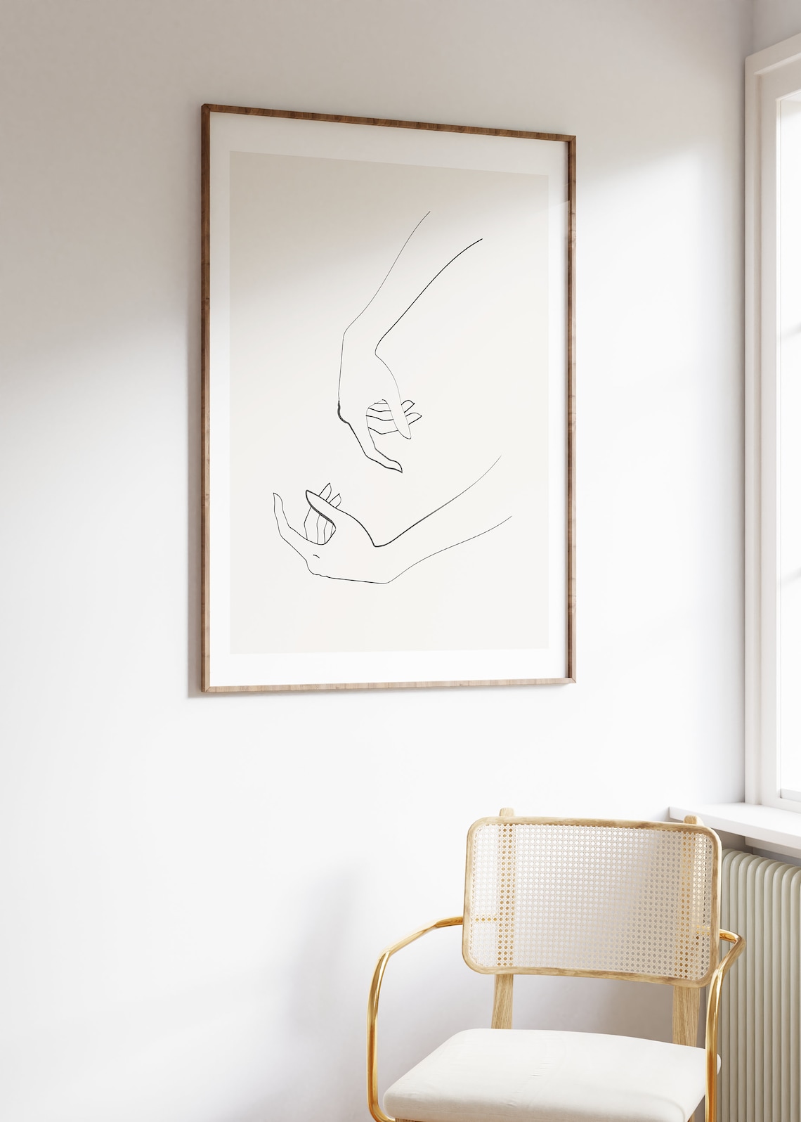 Delicate Hand Line Art | Minimalist Hand Line Art, Boho Modern Home ...
