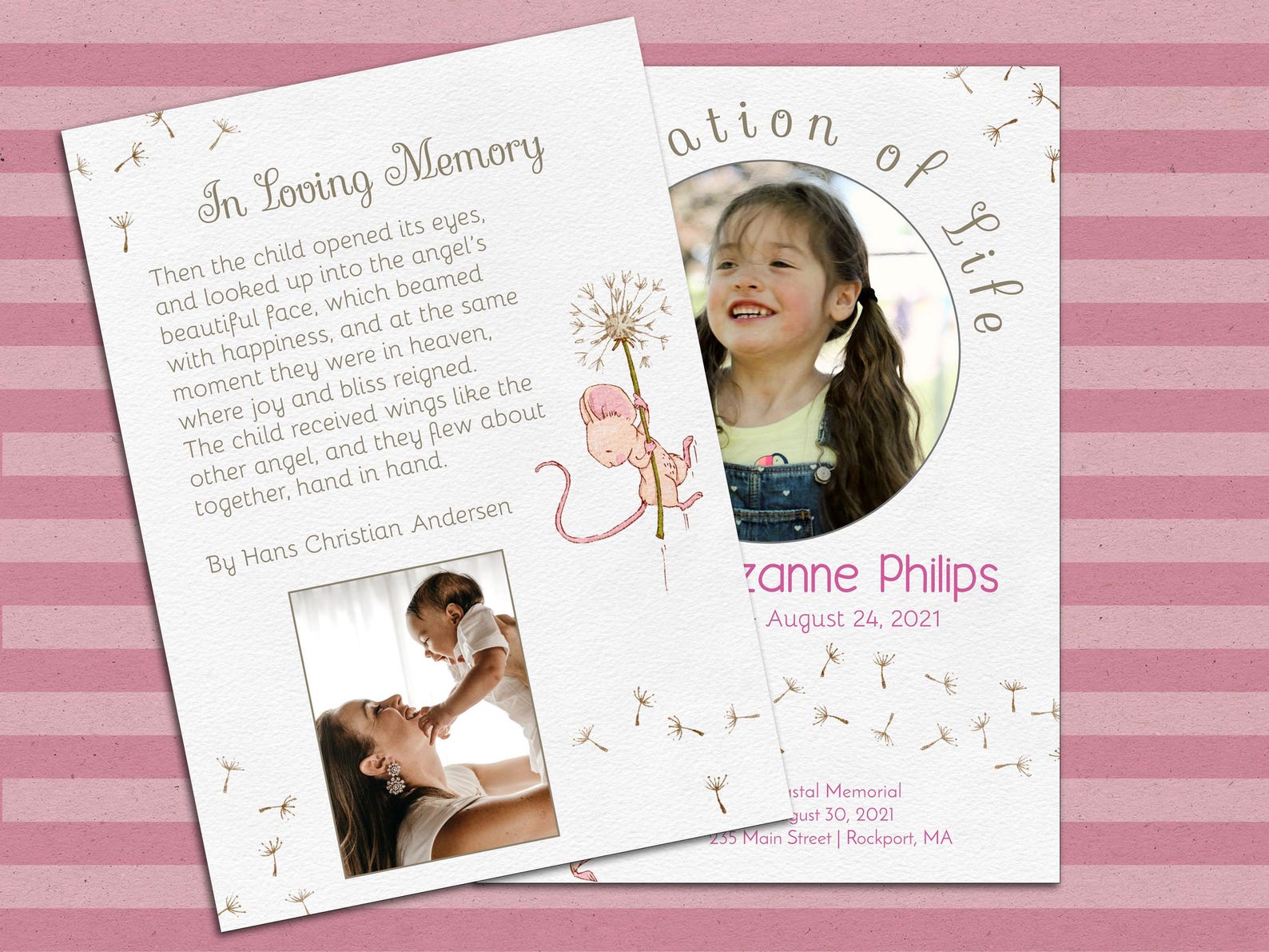 Kids Funeral Program Template, Obituary Template for Baby Boy, Funeral ...