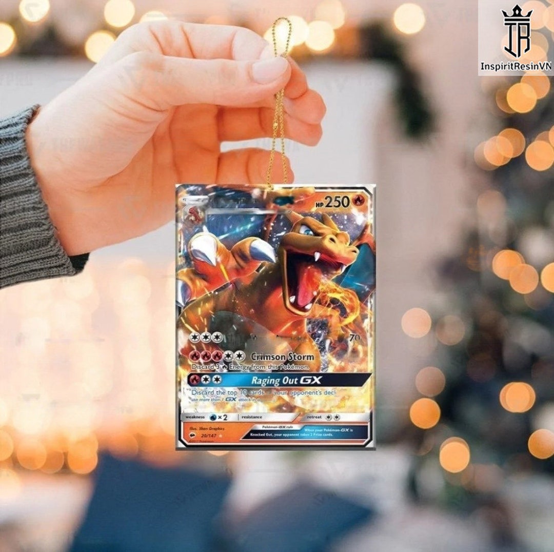 Charizard GX Card Christmas Ornament, Charizard Lovers 2023 Christmas ...