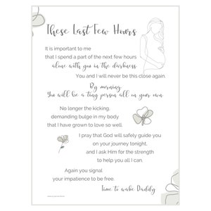 Pregnancy Poem Poster: Minimalist Line Art, Nursery Decor (PDF Download ...