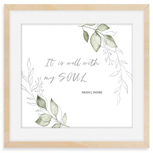 Modern Christian Art, It is Well Christian Hymn Wall Art Decor ...