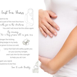 Pregnancy Poem Poster: Minimalist Line Art, Nursery Decor (PDF Download ...