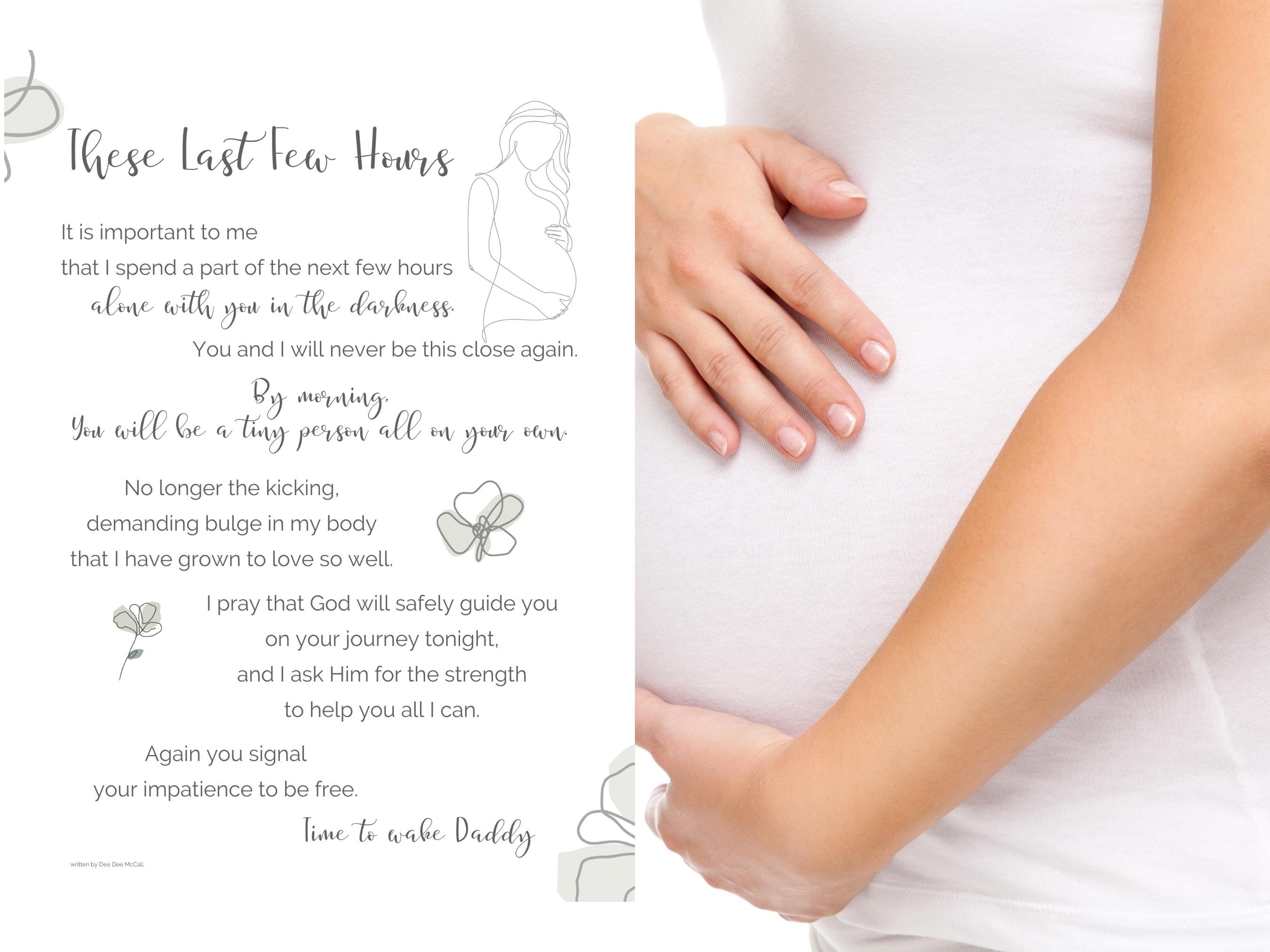 Pregnancy Poem Poster: Minimalist Line Art, Nursery Decor (PDF Download ...