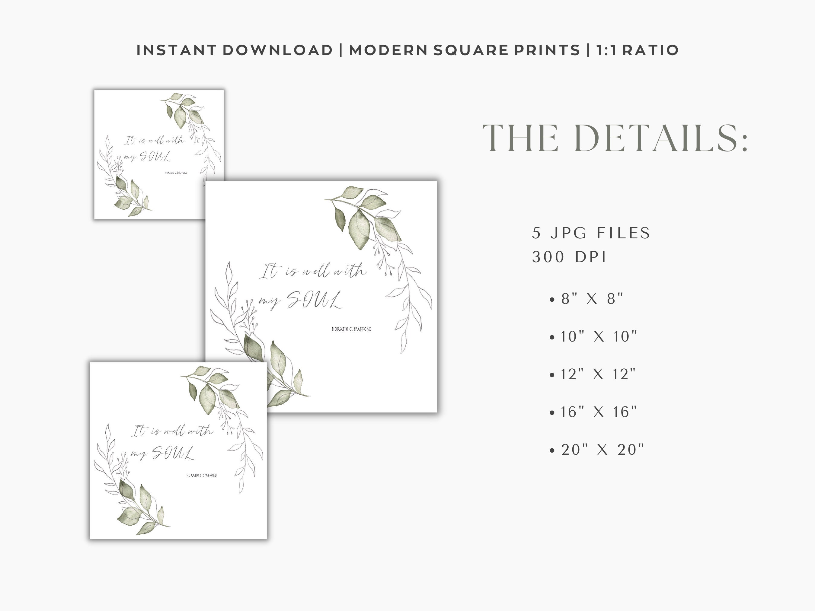 Modern Christian Art, It is Well Christian Hymn Wall Art Decor ...