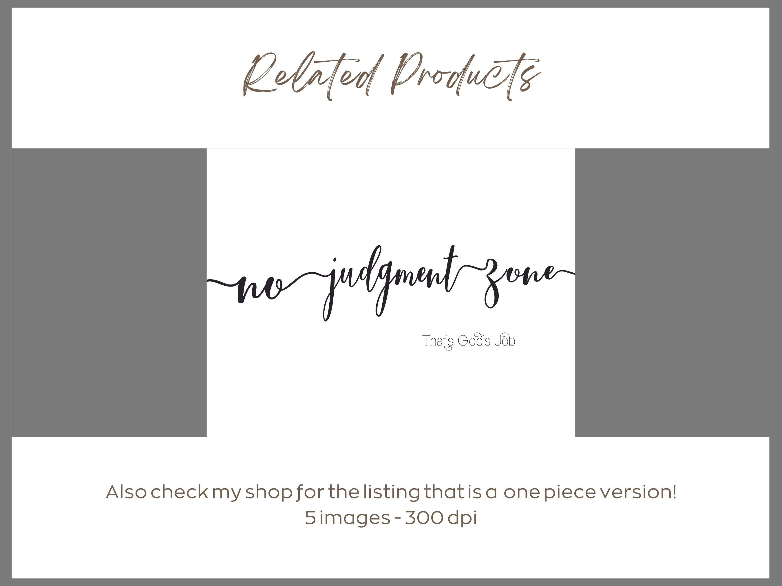 No Judgment Zone Wall Art: Minimalist Inspirational Quote Prints ...