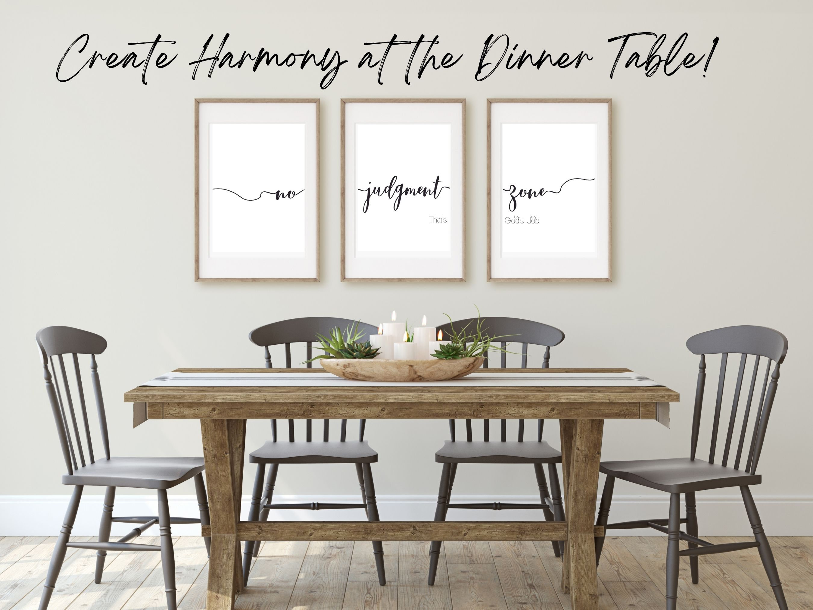 No Judgment Zone Wall Art: Minimalist Inspirational Quote Prints ...
