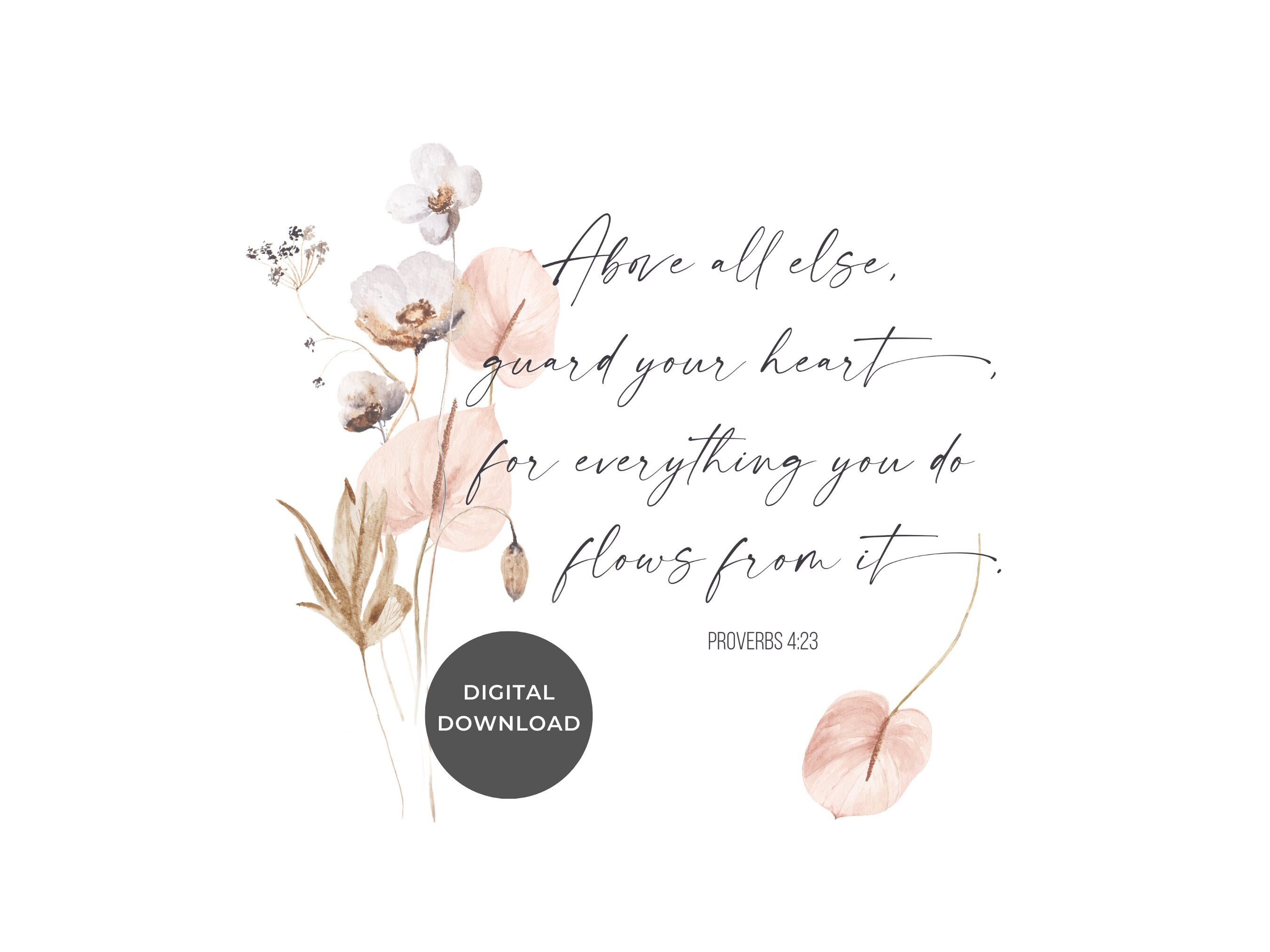 Modern Christian Art, Bible Verse Wall Art, Minimalist Decor, Proverbs ...