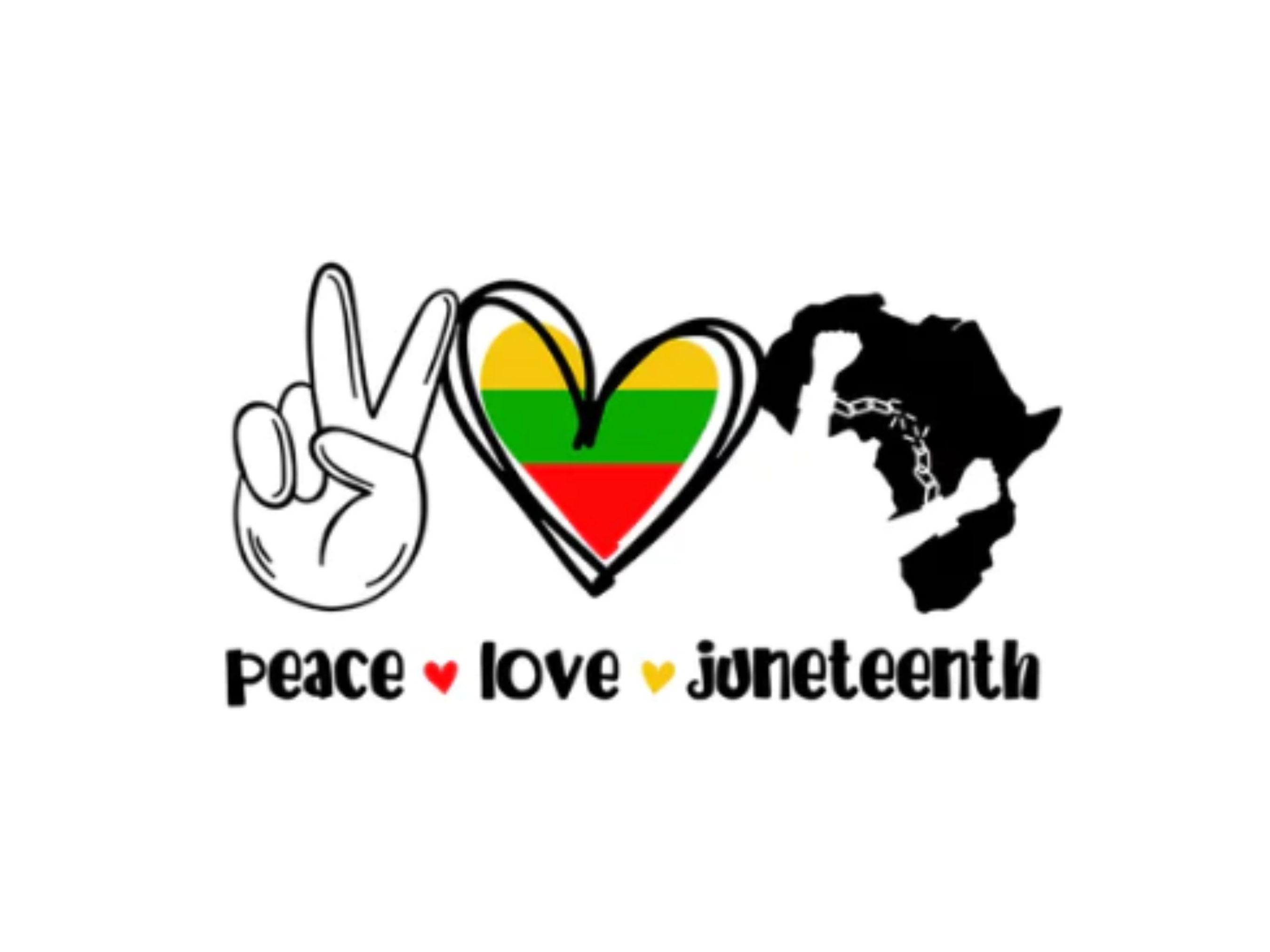 Peace.love.juneteenth heat Transfer Sticker - Etsy