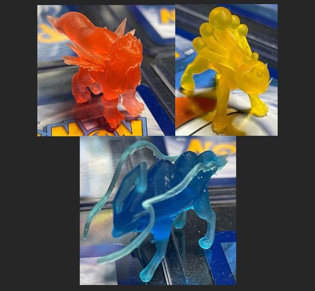 Pokémon Legendary Dogs Crystal Color Figurine | 3D Printed Raikou ...