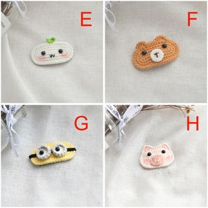 Cute Crochet Animal Hair Clips Handmade With Yarn and Snap Clip, Best ...