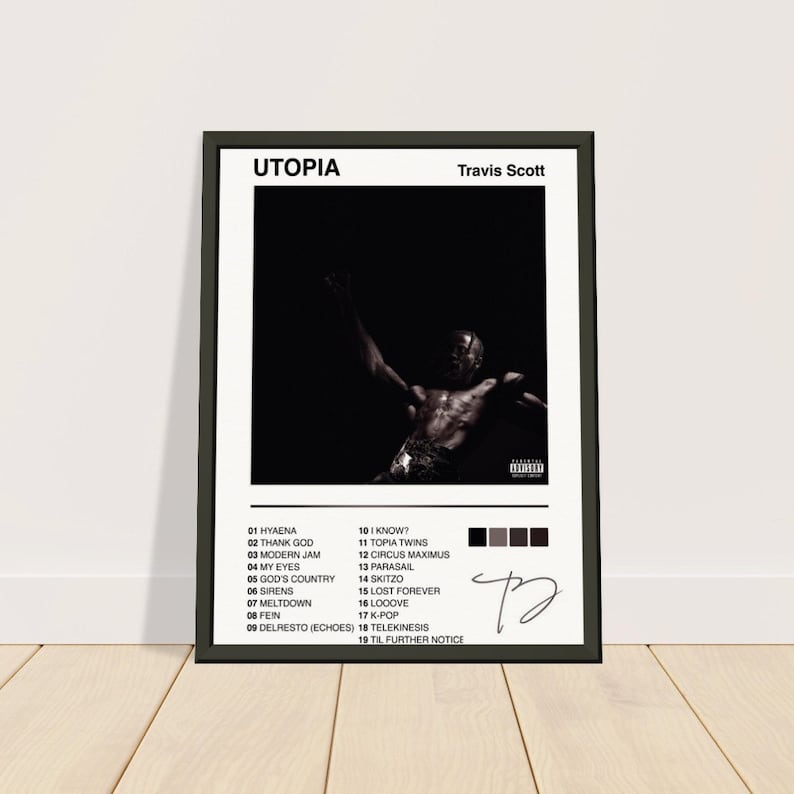 Travis Scott Poster - Utopia Album Cover Framed Poster - High Quality Gift - Etsy