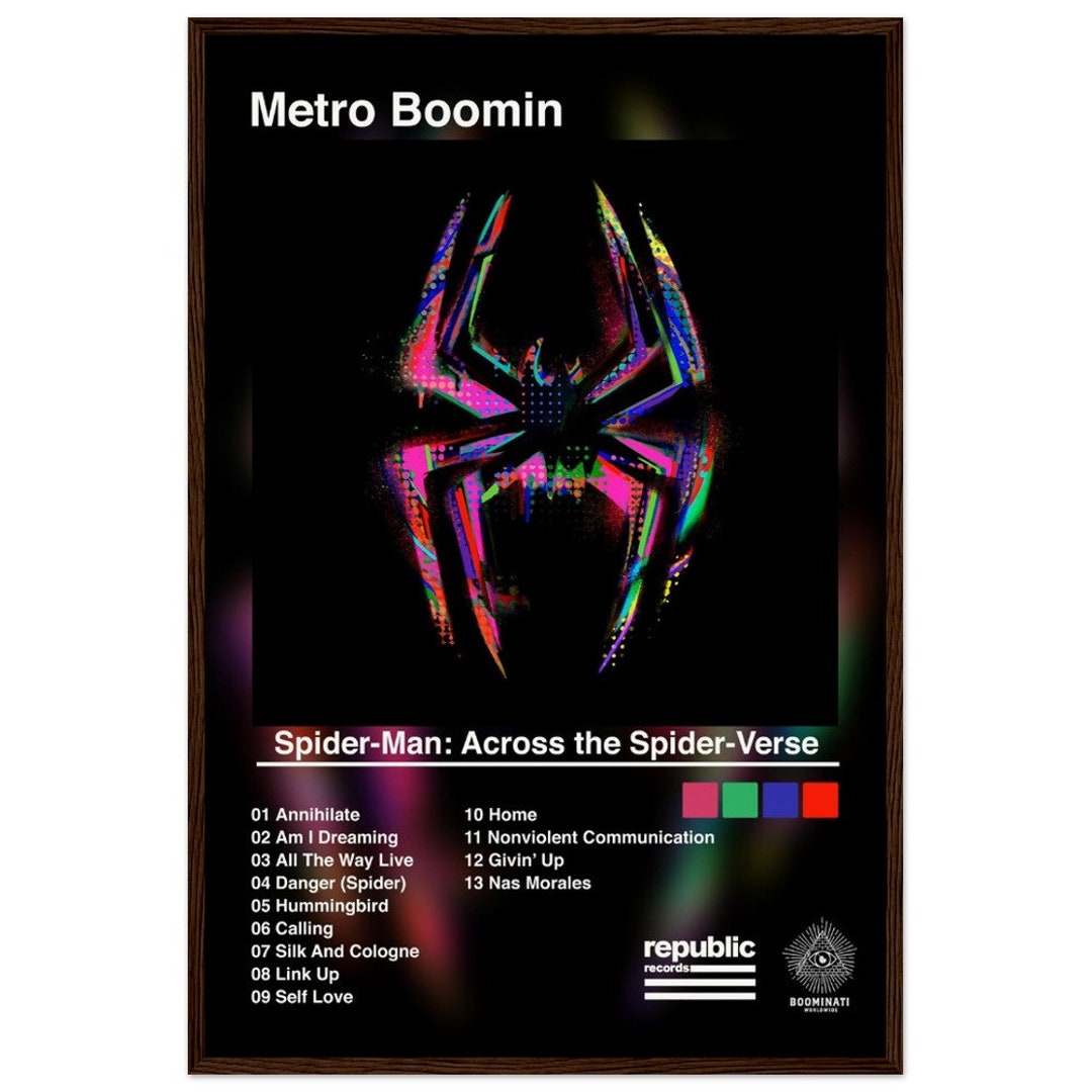 Spider-verse Album Cover Framed Poster | Movie Art - Etsy