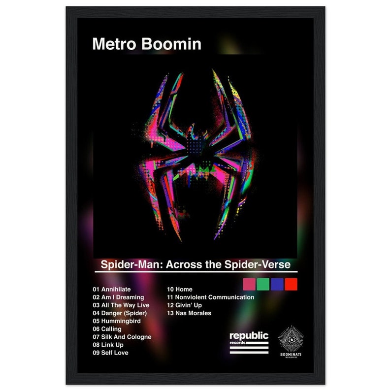 Spider-man Across the Spider-verse Album Cover | High Quality Framed ...