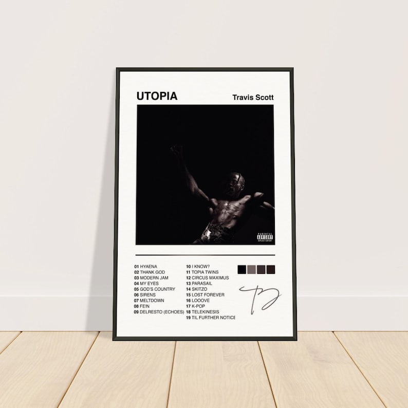 Travis Scott Poster - Utopia Album Cover Framed Poster - High Quality Gift - Etsy