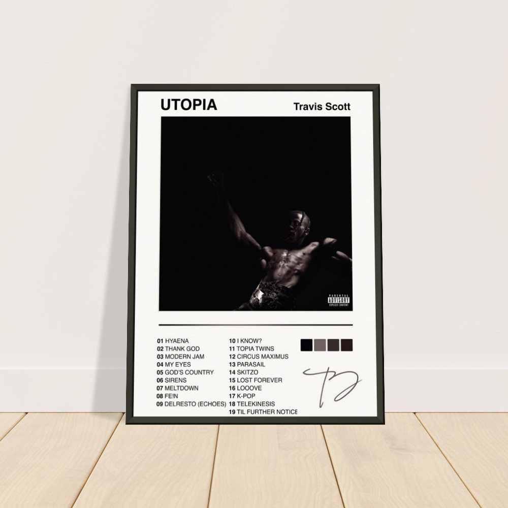 Travis Scott Poster - Utopia Album Cover Framed Poster - High Quality ...