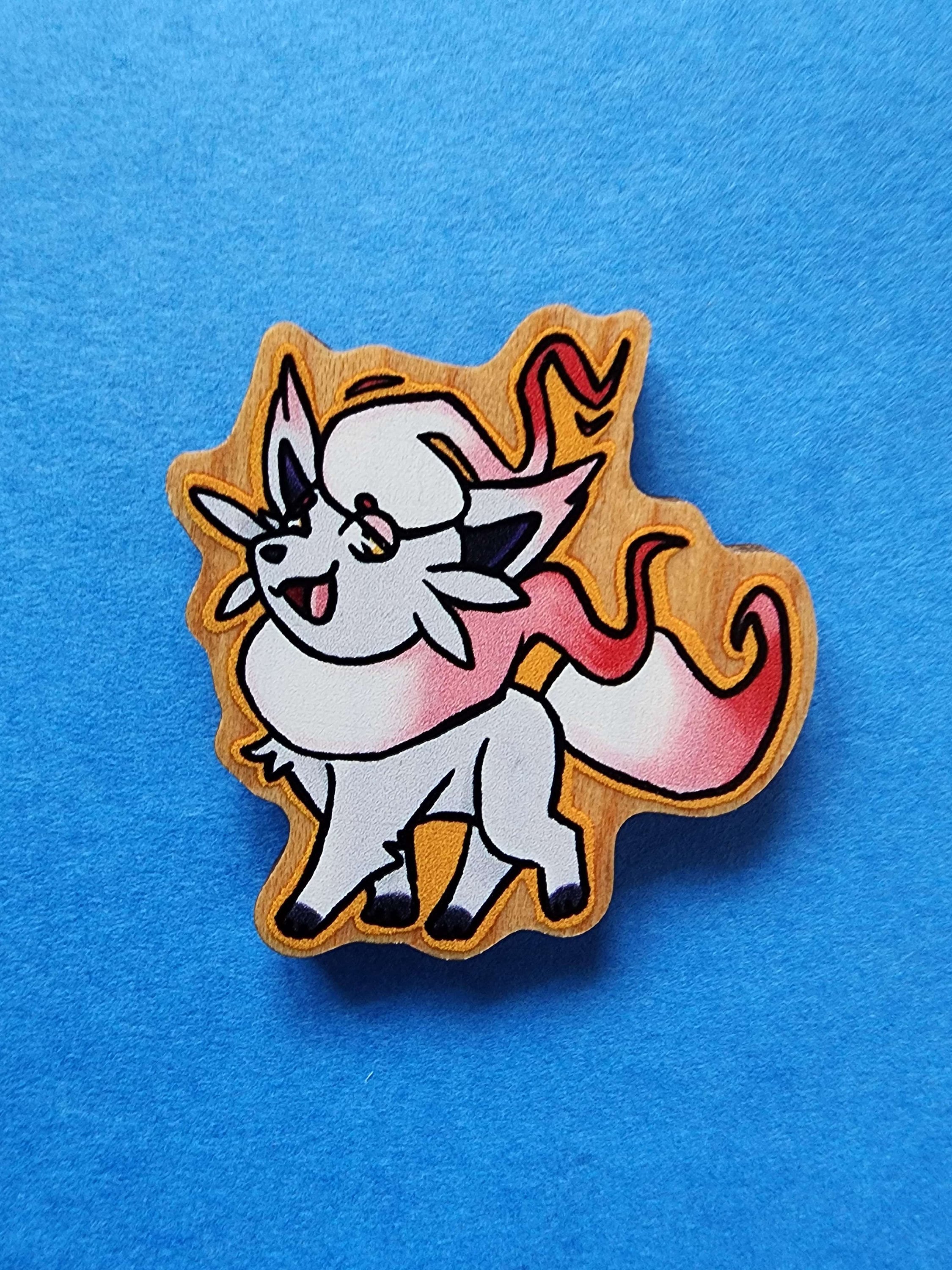 Dog Pokemon Wooden Pins zorua, Riolu, Furret, Growlithe, Vulpix, Shinx ...