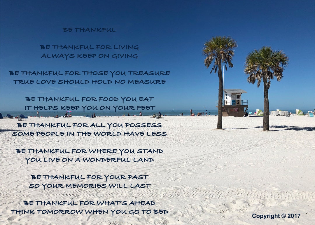 Be Thankful for Living Appreciation of Life Greeting Card - Etsy
