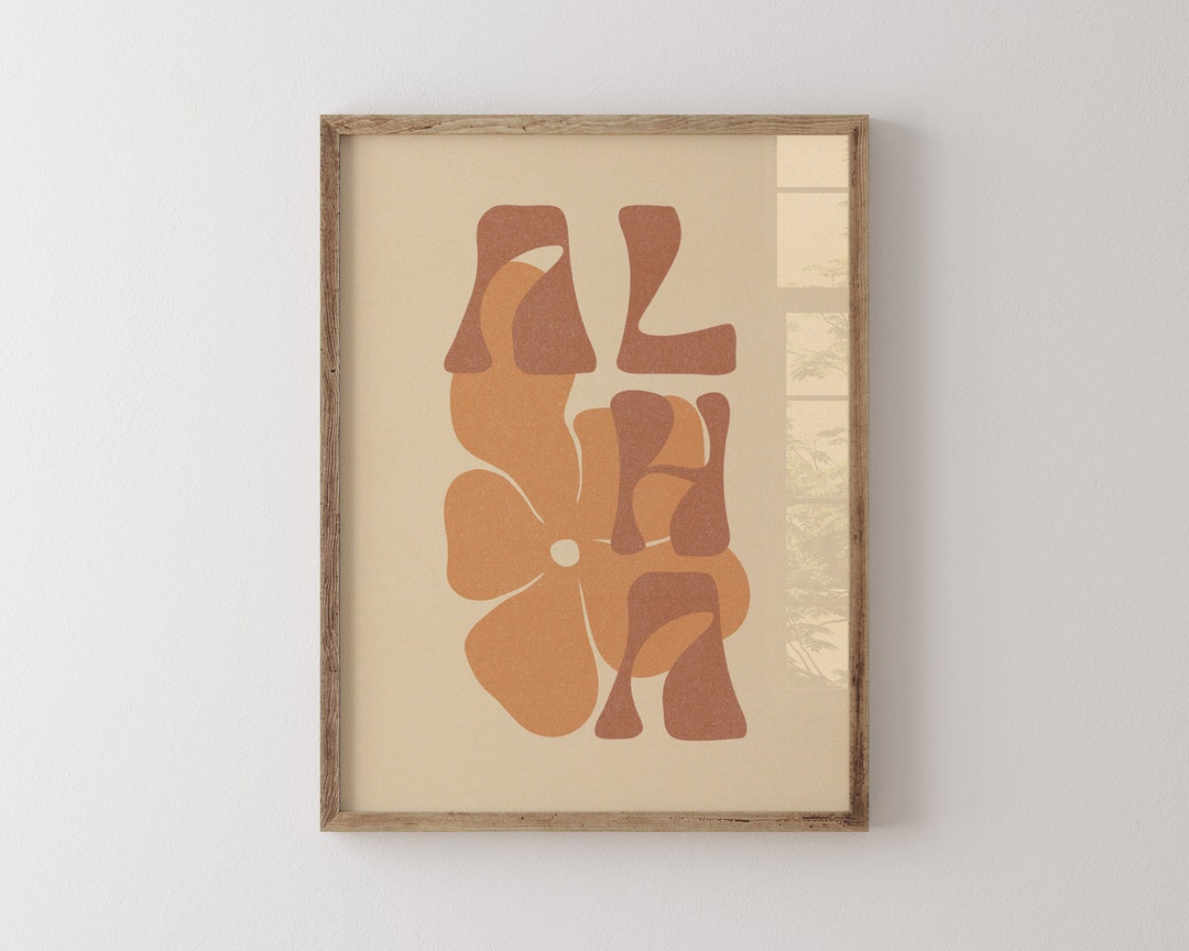 Aloha Printable Art Aloha Wall Art Aloha Art Print Beach Decor Beach ...