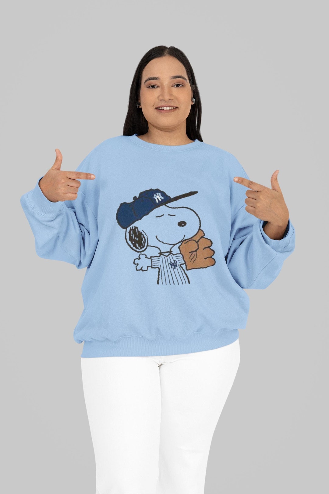 Cute Snoopy New York Yankees Design, Baseball Fan Gift, Cozy Winter ...
