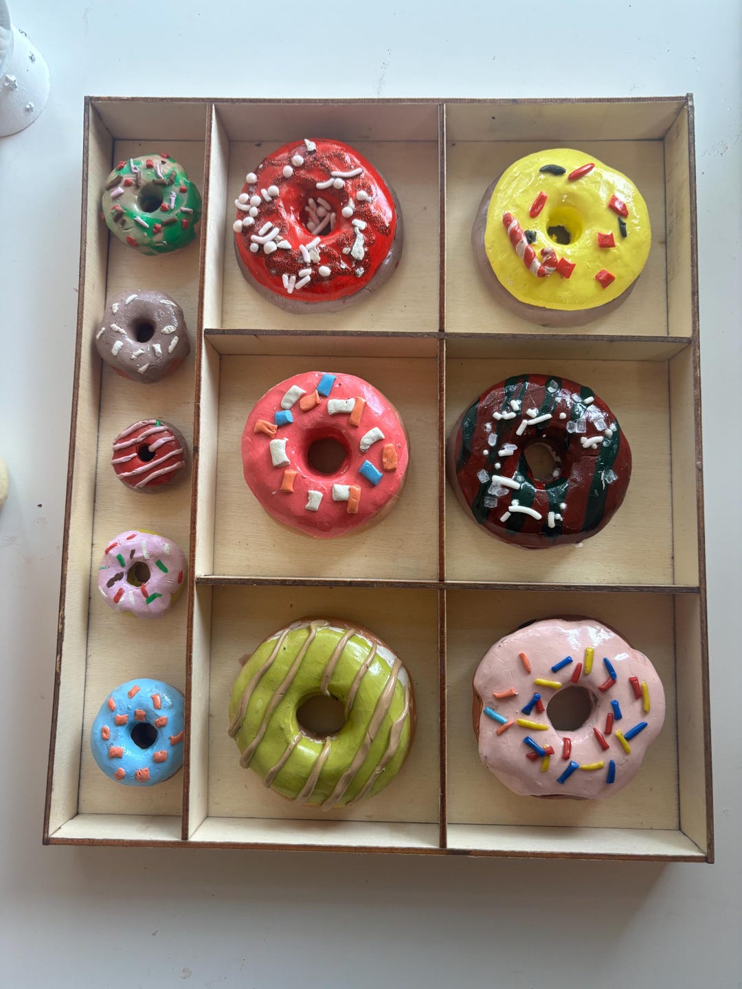 Donut Pop Art Sculpture, Colorful, Wall Art, Assorted Half Dozen, Food ...
