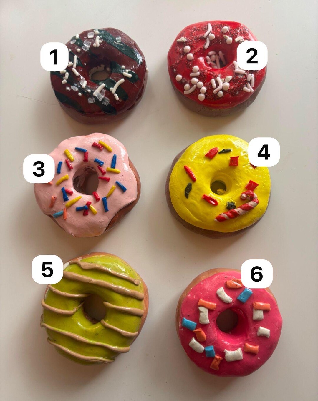Donut Pop Art Sculpture, Colorful, Wall Art, Assorted Half Dozen, Food ...