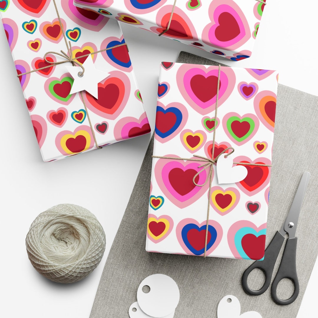 Hearts Wrapping, Valentine's Day Wrap Papers, Lovers Gifts, Valentines ...