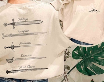 TOG/CC/ACOTAR Universe Inspired Swords Sweatshirt Aelin Manon Dorian ...