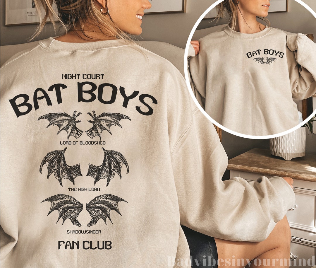 Halloween Bat Boys Crewneck Sweatshirt Shirt, TOG/CC/ACOTAR Universe ...