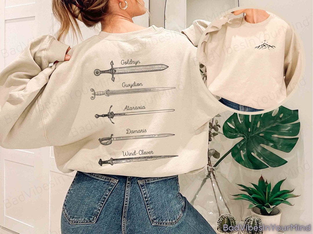 TOG/CC/ACOTAR Universe Inspired Swords Sweatshirt Aelin Manon Dorian ...