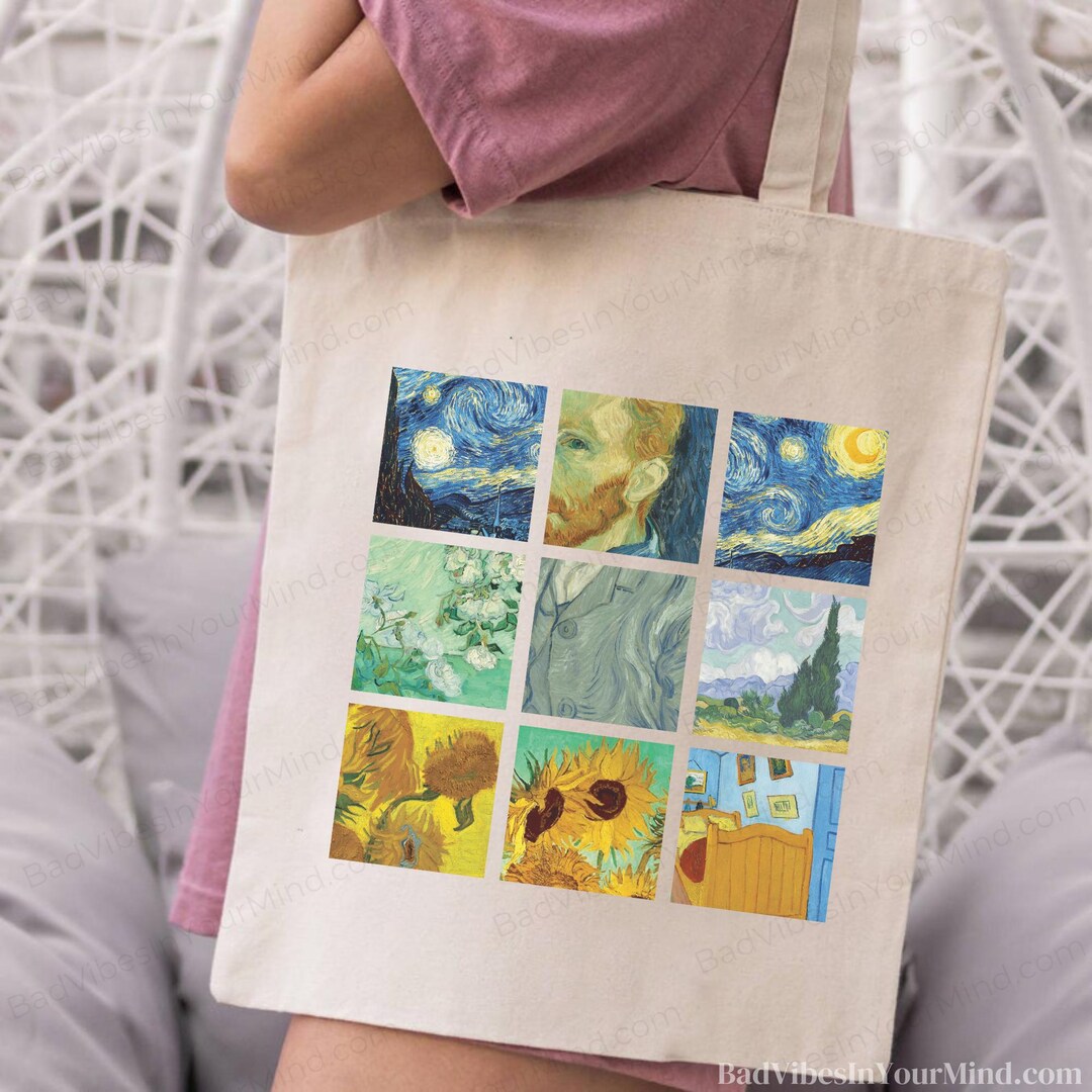Van Gogh Collage Tote Bag -aesthetic Tote Bag,artsy Tote Bag,art Tote ...