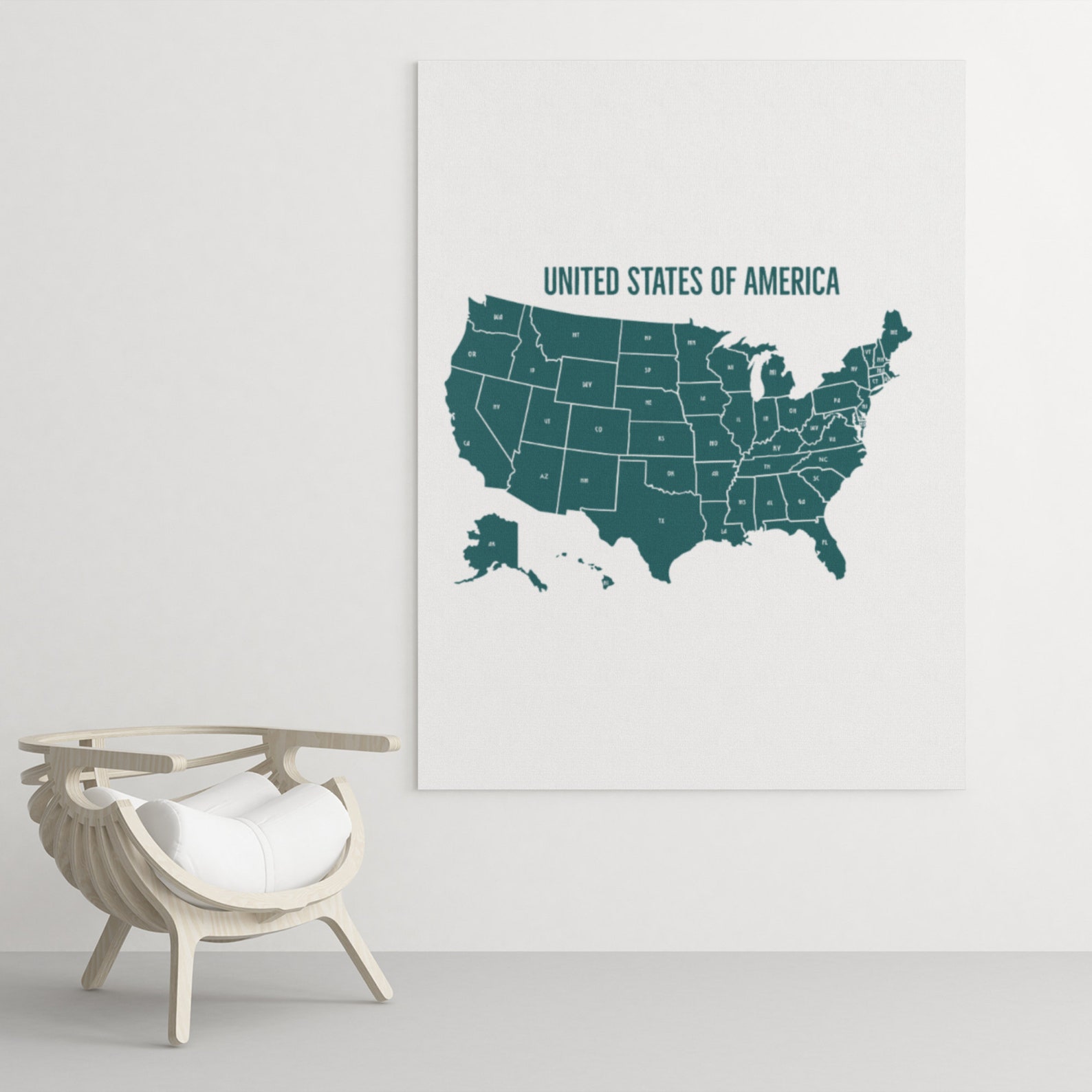 Printable US Map,usa Map Digital Download, Amerika Poster, Downloadable ...