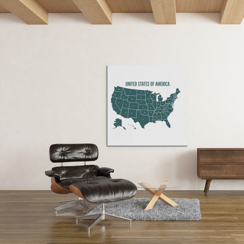 Printable US Map,usa Map Digital Download, Amerika Poster, Downloadable ...