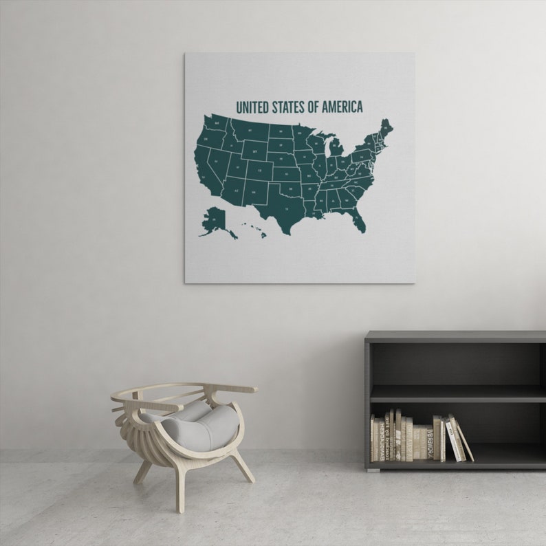 Printable US Map,usa Map Digital Download, Amerika Poster, Downloadable ...