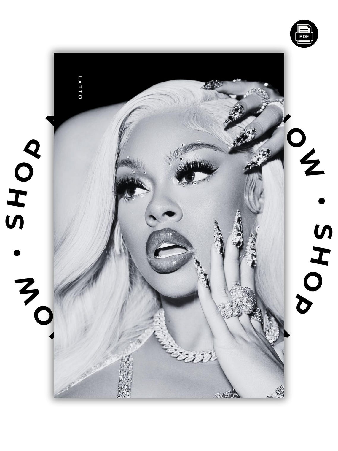 Latto: Downloadable Wall Art Poster (5 PDF Sizes Included) - Etsy