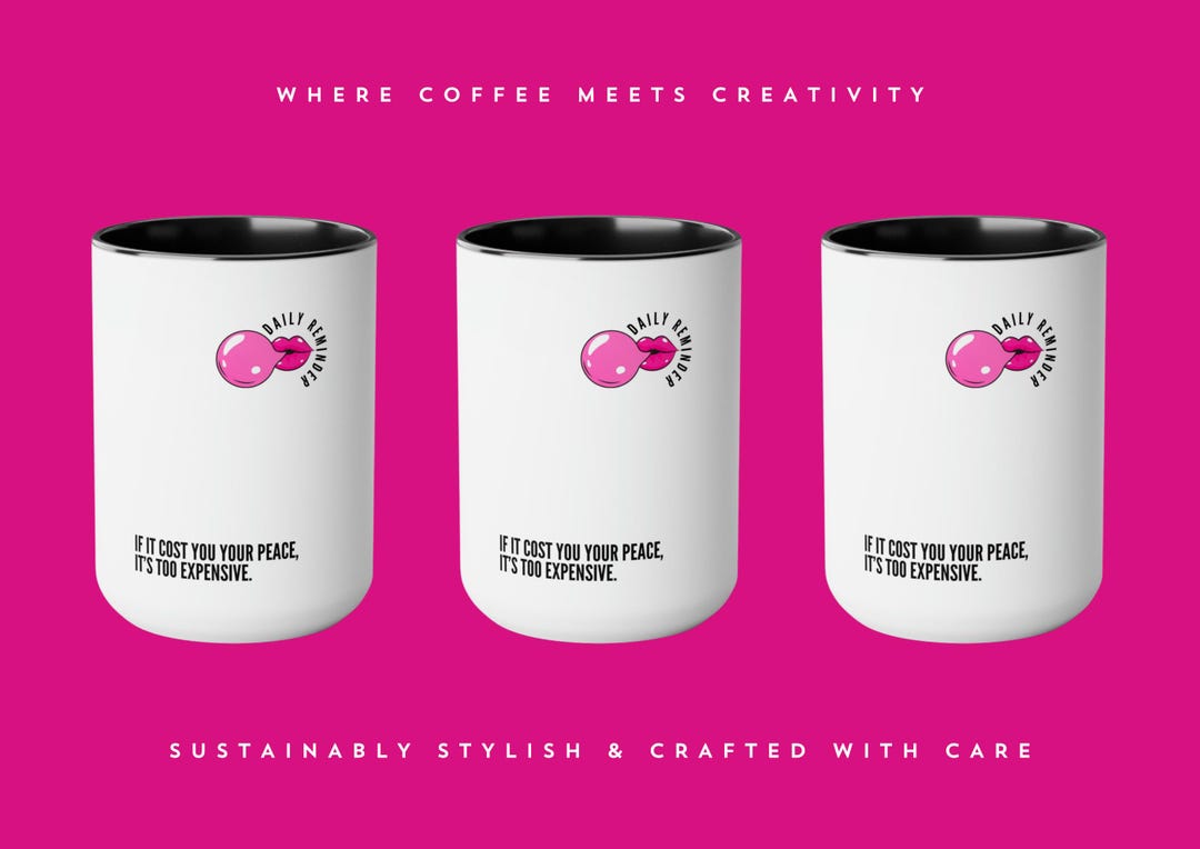 Your Peace Coffee Mug, Two-tone Coffee Mugs, Girly Coffee Mugs, 15oz - Etsy