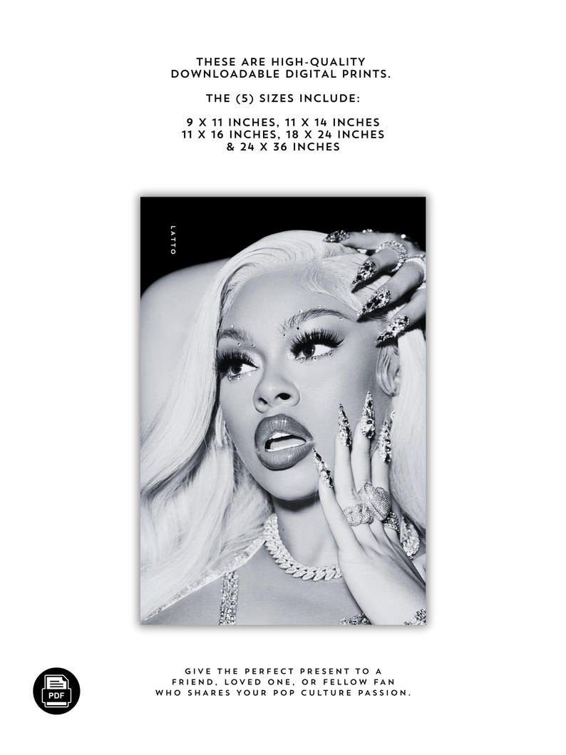 Rapper: Downloadable Wall Art Poster (5 PDF Sizes Included) - Etsy