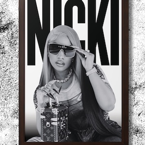 Nicki Minaj Framed Vertical Poster, Nicki Minaj Wall Art, Nicki Minaj ...