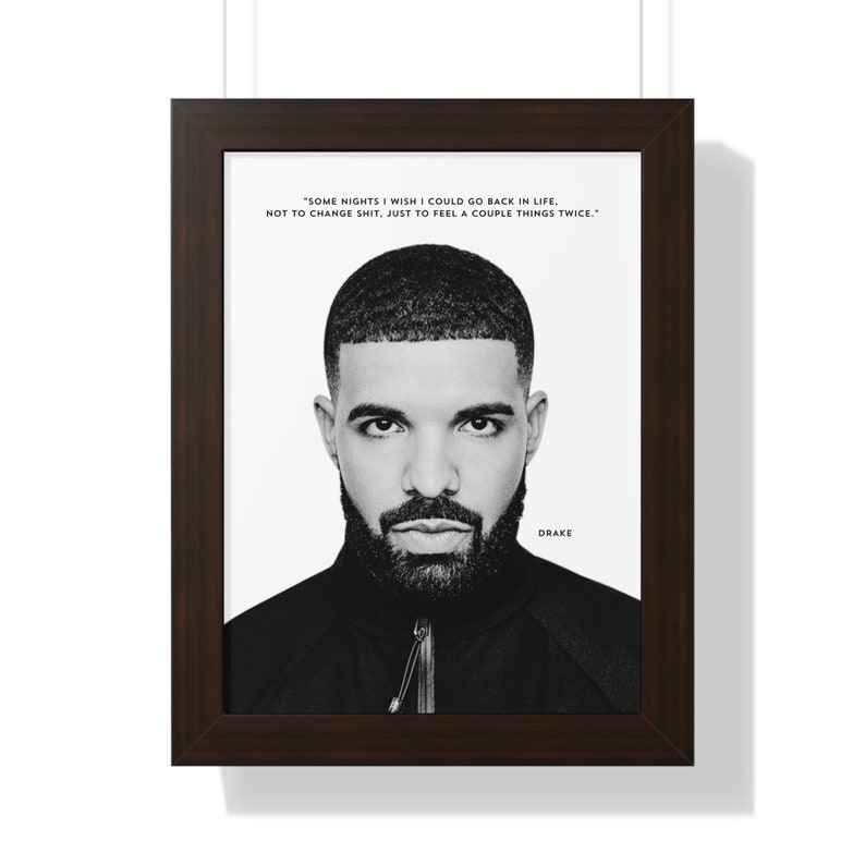 Drake Posters, Framed Vertical Poster, Drake Lyrics - Etsy