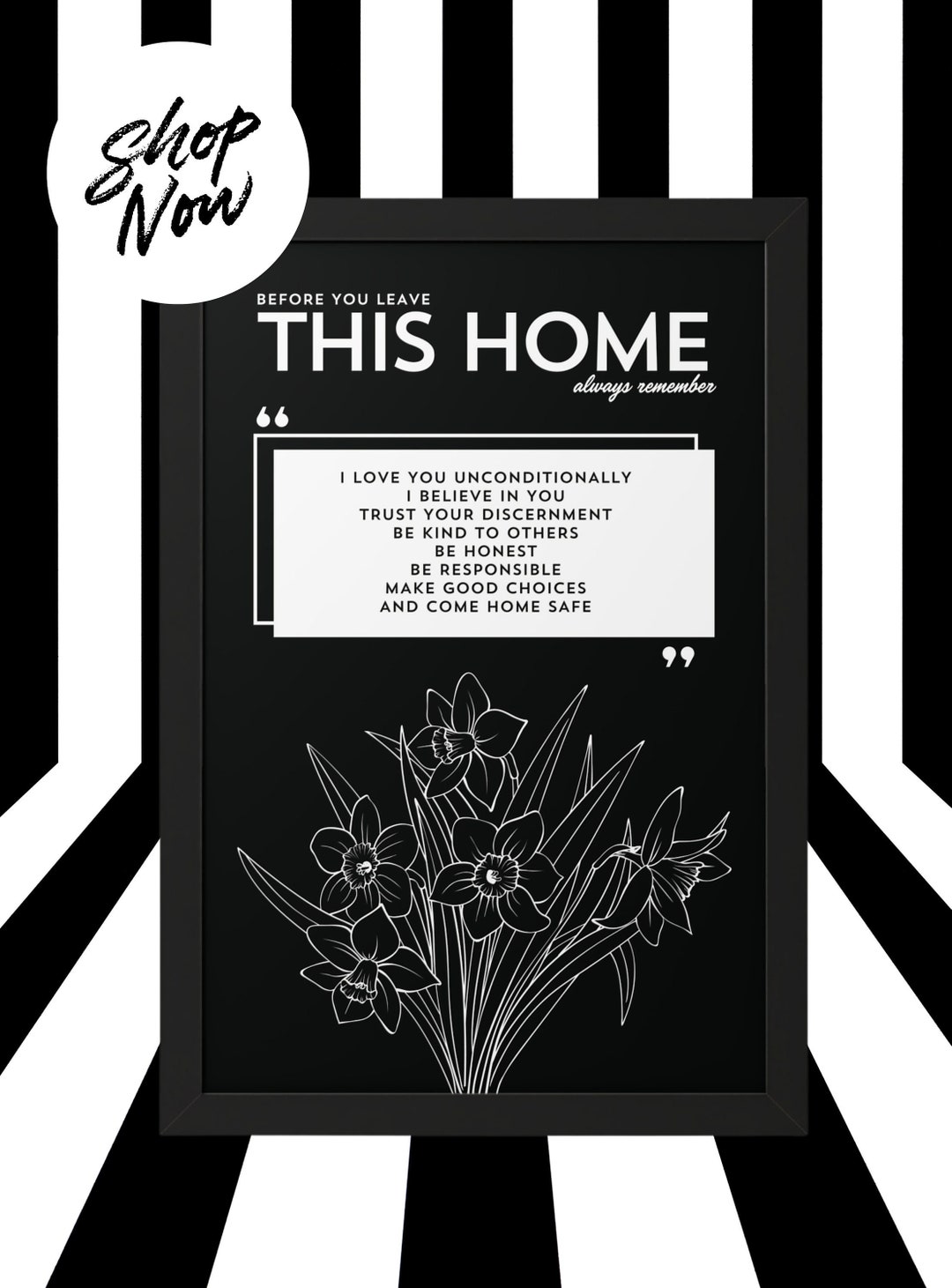 This Home, Framed Vertical Poster, Home Posters, Home Wall Art, Family ...