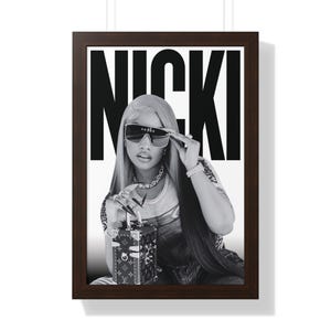 Nicki Minaj Framed Vertical Poster, Nicki Minaj Wall Art, Nicki Minaj ...
