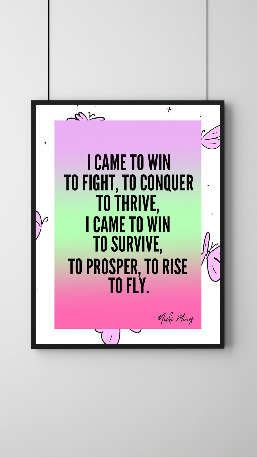 To Fly Nicki Minaj Framed Vertical Poster, Nicki Minaj Lyrics, Music ...