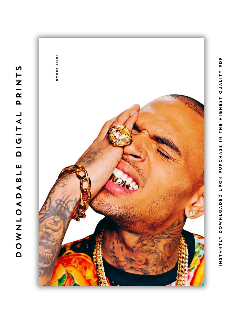 Chris Brown: Downloadable Wall Art Poster (5 PDF Files Included) - Etsy