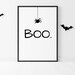 Boo Wall Art Print | Halloween Wall Art Print | Wall Art Digital ...