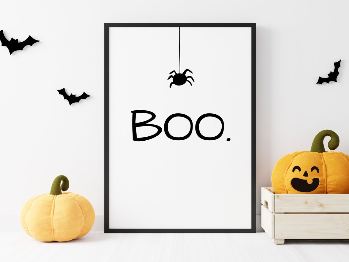 Boo Wall Art Print | Halloween Wall Art Print | Wall Art Digital ...