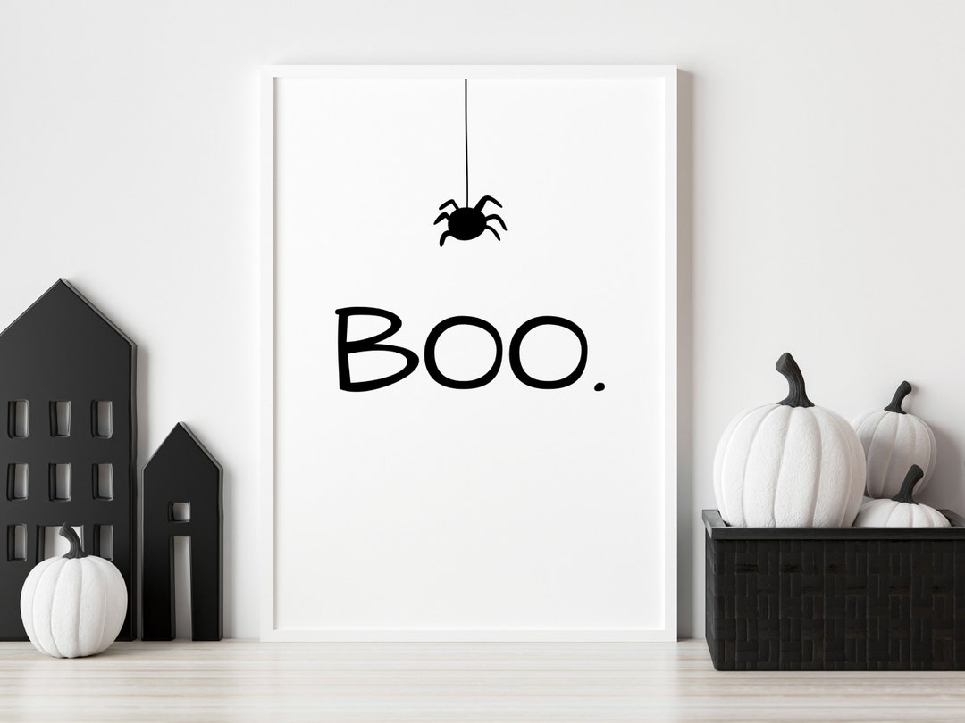 Boo Wall Art Print | Halloween Wall Art Print | Wall Art Digital ...