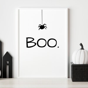 Boo Wall Art Print | Halloween Wall Art Print | Wall Art Digital ...