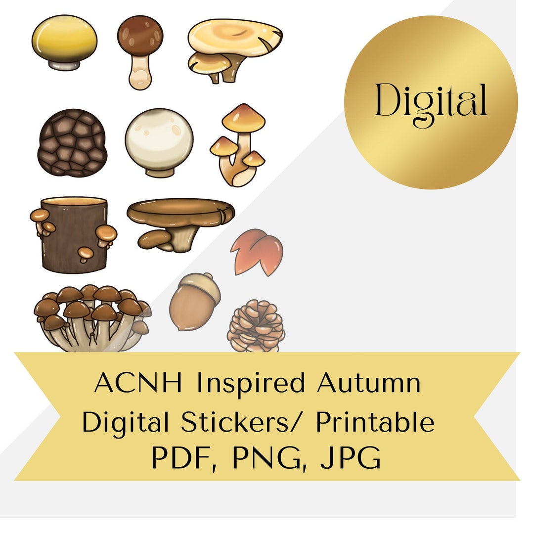 Autumn Digital Stickers - Etsy