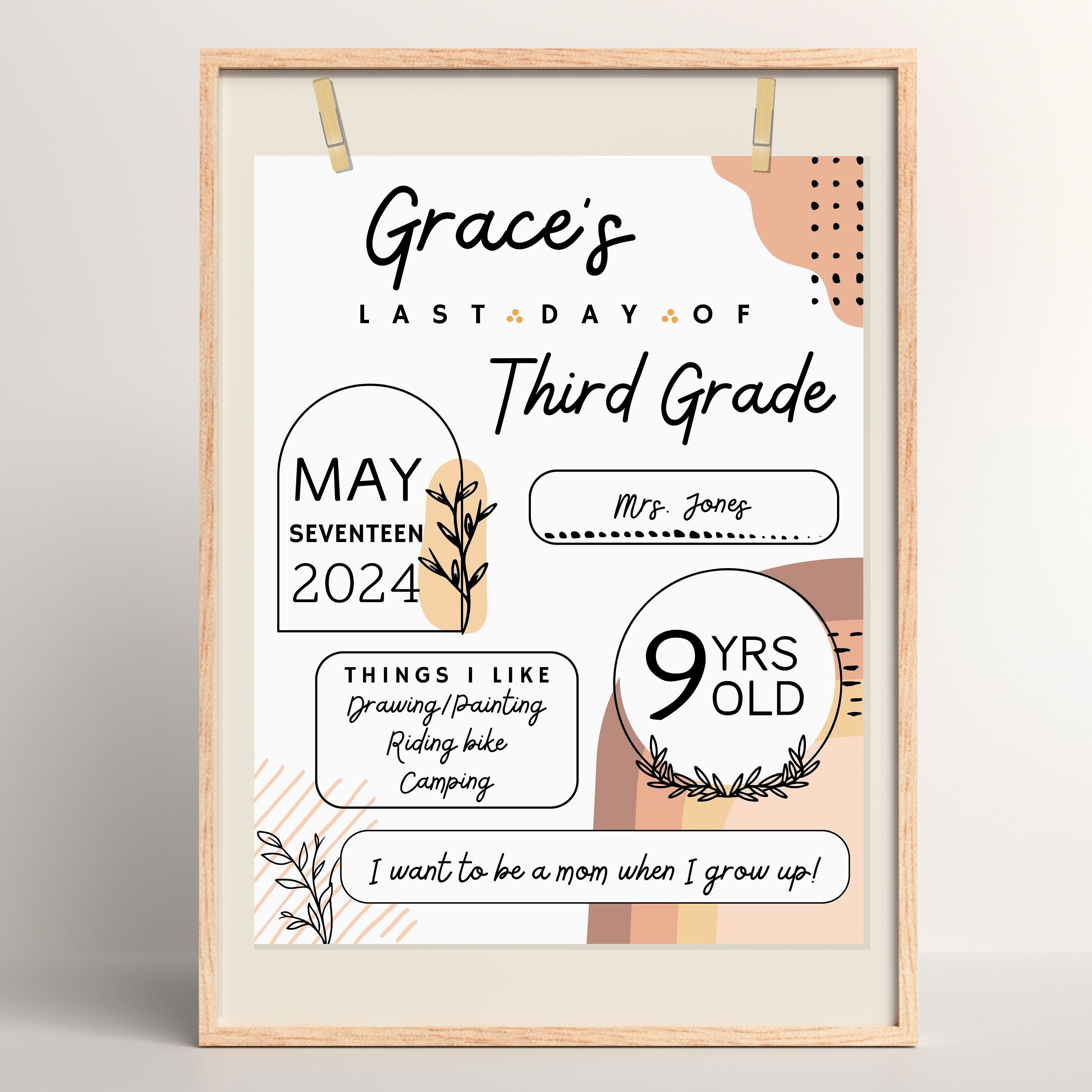 First Day of School Printable| Back to School Sign| Last Day of School ...