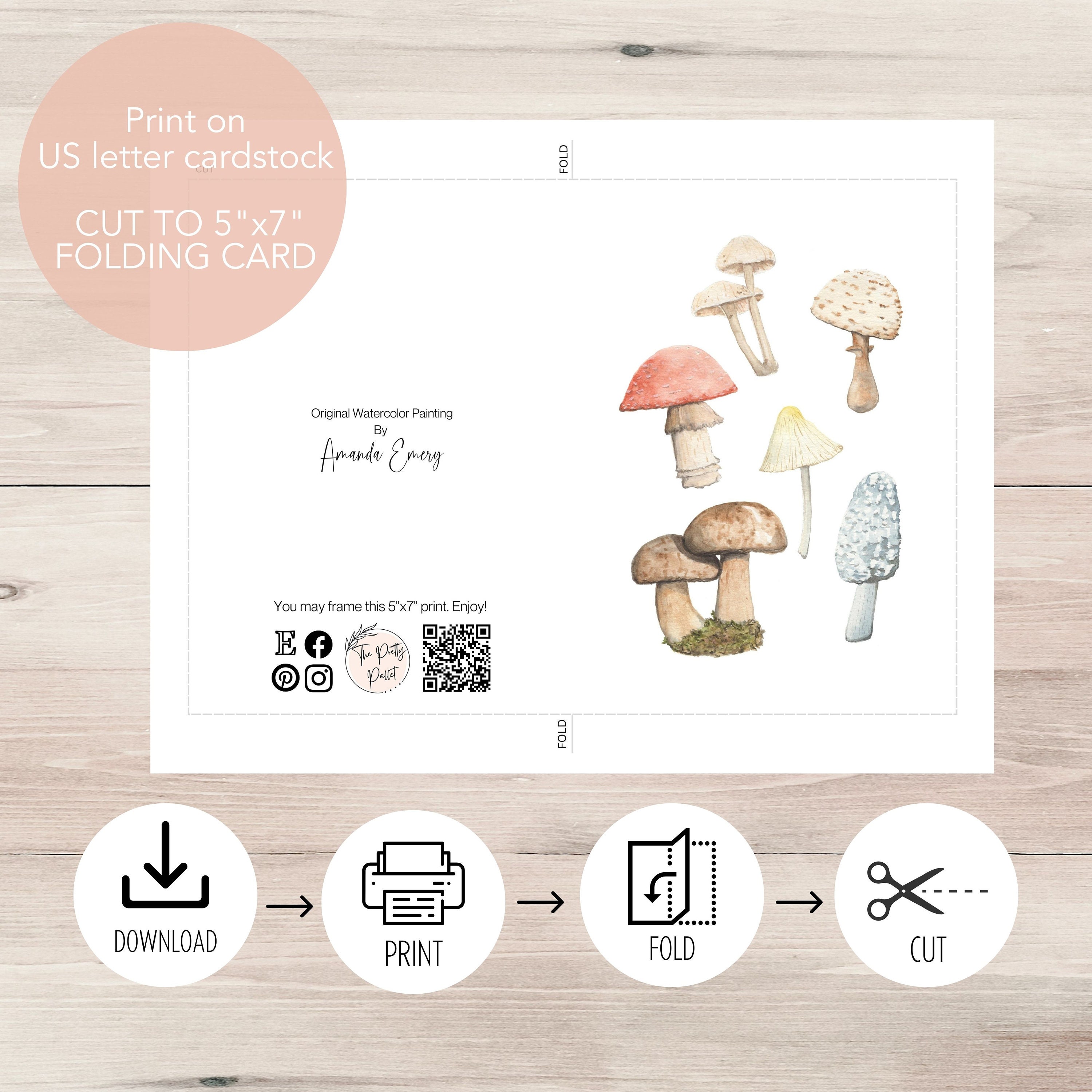 Printable Blank Minimalist Card DIY DIGITAL DOWNLOAD Digital Greeting ...