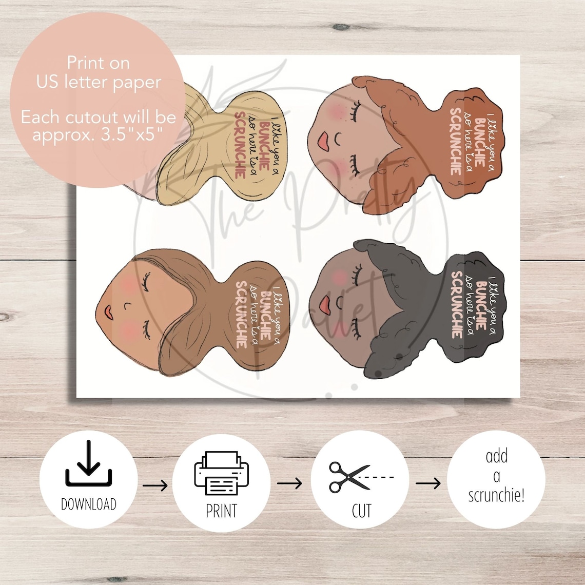 Printable Valentine Cards Party Favor DIY DIGITAL DOWNLOAD Valentine's ...